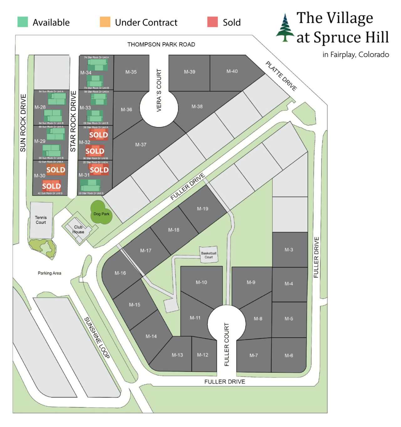 Availability Map | The Village at Spruce Hill - New Homes For Sale in Fairplay, CO